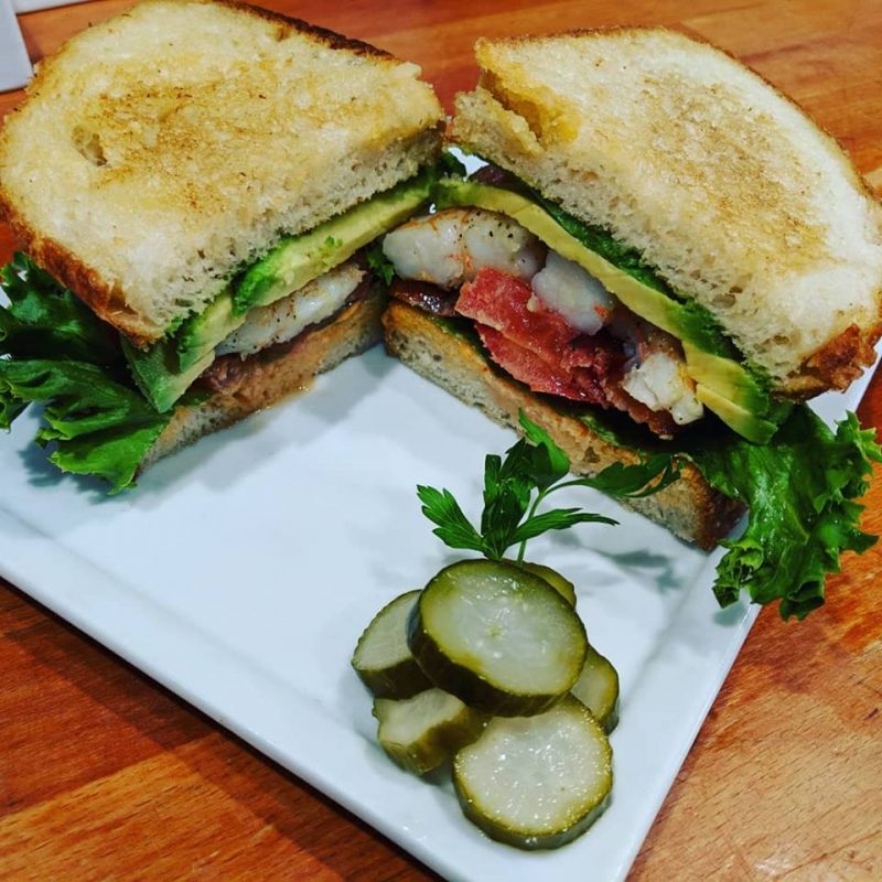 shrimp club sandwich - Rustic Kitchen LA