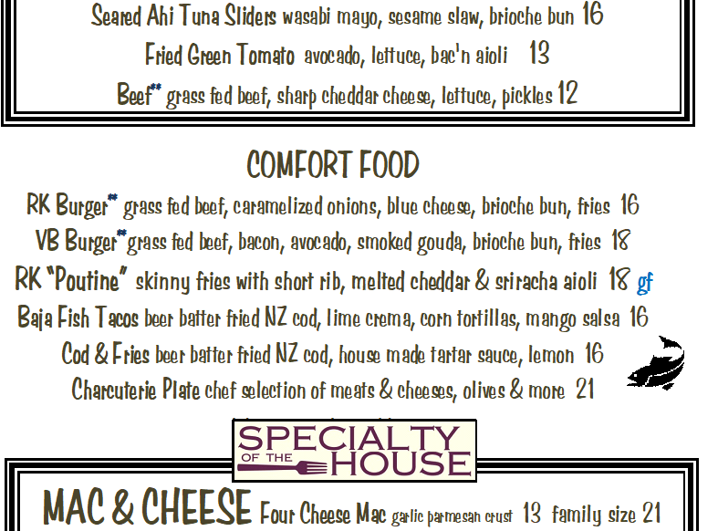 Comfort Food Menu Ideas